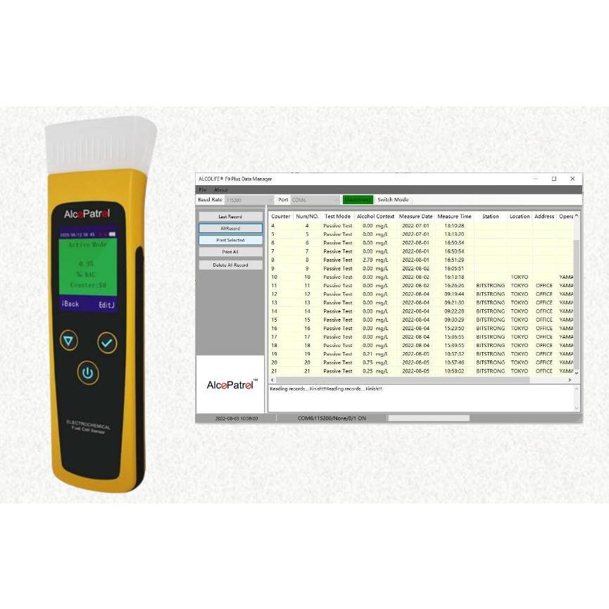 測定情報を詳細管理 デバイス最大記録件数28,000件 業務用アルコールチェッカー ALC-AP5020 : ドリームインポケットYahoo ...