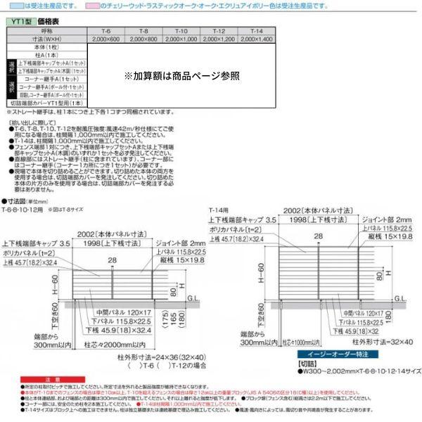 LIXIL フェンス フェンスAA YT1型 T-12 本体 2000×1200mm リクシル 目隠し おしゃれ リフォーム DIY : リフォームおたすけDIY - 通販 - Yahoo ...