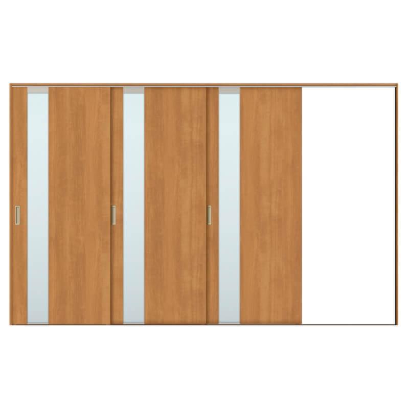 TA（LIXIL） リクシル TA 室内引き戸 Vレール方式 ノンケーシング枠 片引戸 3枚建/EGT(エッチングガラス) 3220 LIXIL トステム 室内引戸 建具 ドア 交換 ...