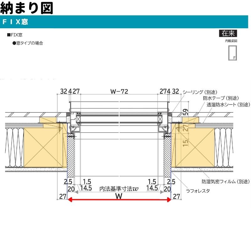 エピソード（YKK AP） FIX窓 半外付 03607 エピソードII NEO−R W405×H770 mm YKKap 断熱 樹脂アルミ複合 サッシ FIX 窓 リフォーム DIY ...