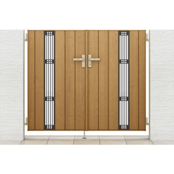 LIXIL 門扉 リクシル 開き門扉AA TS2型 縦桟 両開き 08-12/08-14 埋込使用 W1600(800+800)×H1200/1400mm 開き門扉 リフォーム : リフォーム ...
