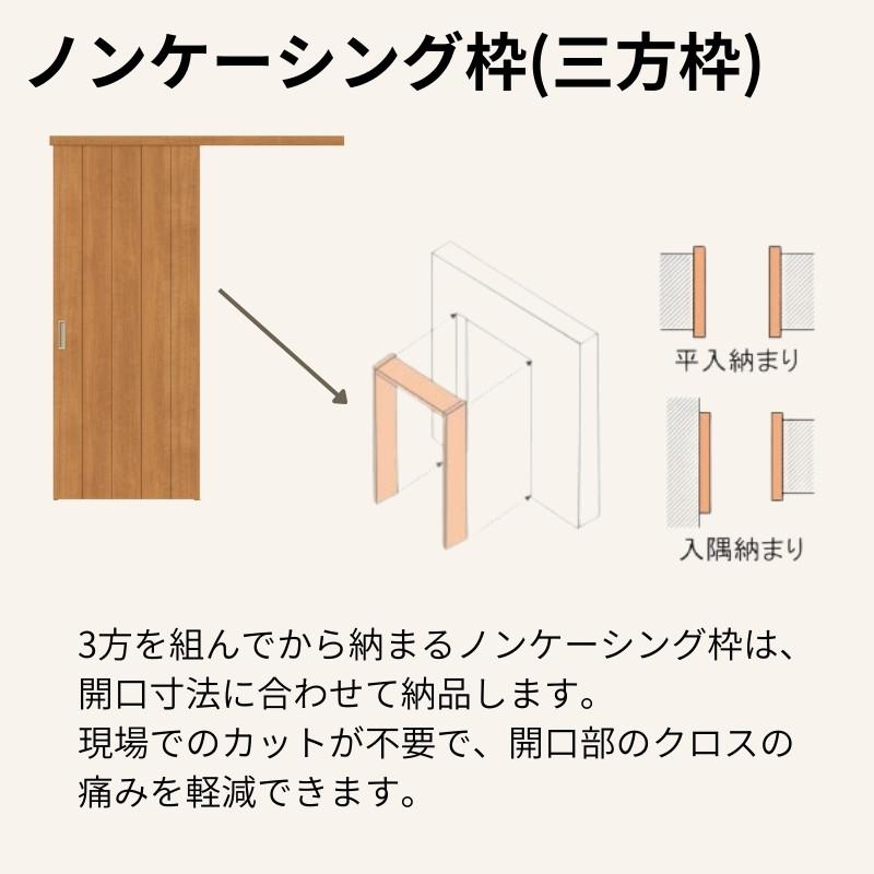 ラシッサ 【固定枠付】室内引戸 標準タイプ アウトセット方式 三方枠付 ノンケーシング枠 ラシッサS LGG 1320/1520/1620/1820 リクシル 片引戸 リフォーム ...