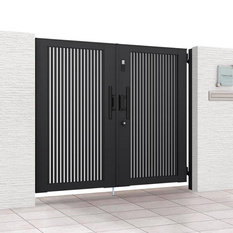 LIXIL 開き門扉AB TR1型 両開き 柱使用 呼称06-12 扉寸法W1200(600+600)×H1200mm リクシル 開き門扉 おしゃれ シンプル リフォーム : リフォームお ...