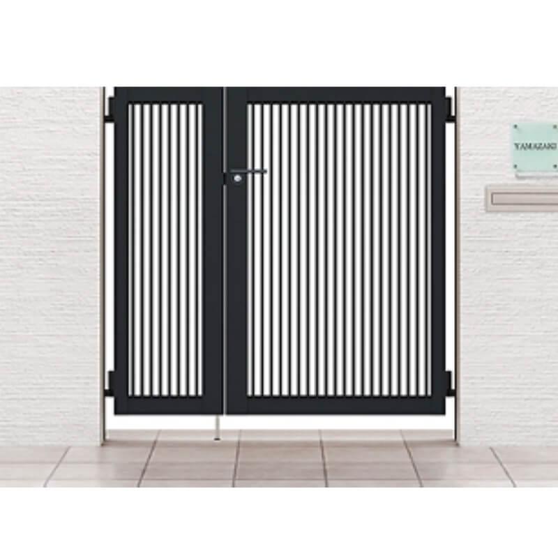 LIXIL 開き門扉AB TR2型 親子仕様 埋込使用 呼称04・08-10 扉寸法W1200(400+800)×H1000mm リクシル 開き門扉 おしゃれ シンプル リフォーム ...