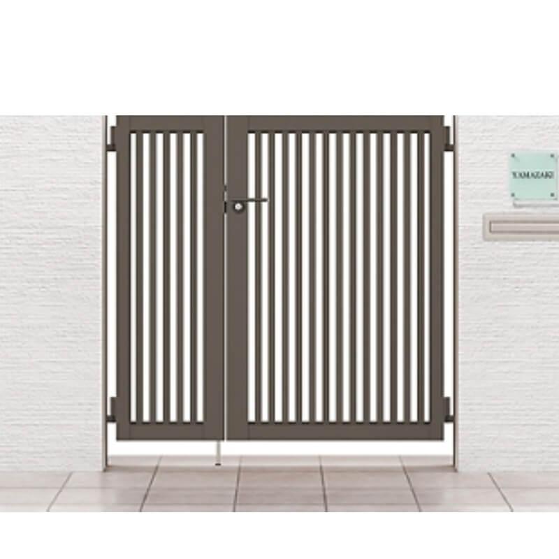 LIXIL 開き門扉AB TR3型 親子仕様 埋込使用 呼称04・08-10 扉寸法W1200(400+800)×H1000mm リクシル 開き門扉 おしゃれ シンプル リフォーム ...