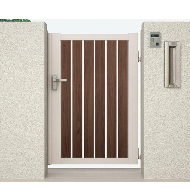 開き門扉AB ウッディTS2型片開き 柱使用 呼称06-12 扉寸法W600×H1200mm リクシル LIXIL 開き門扉 おしゃれ シンプル リフォーム :mab-ts2w-kh06-12 ...