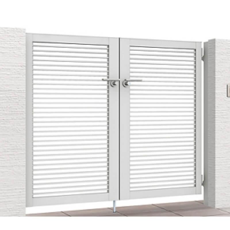 LIXIL 開き門扉AB YR2型 両開き 柱使用 呼称08-12 扉寸法W1600(800+800)×H1200mm リクシル 開き門扉 おしゃれ シンプル リフォーム : リフォームお ...