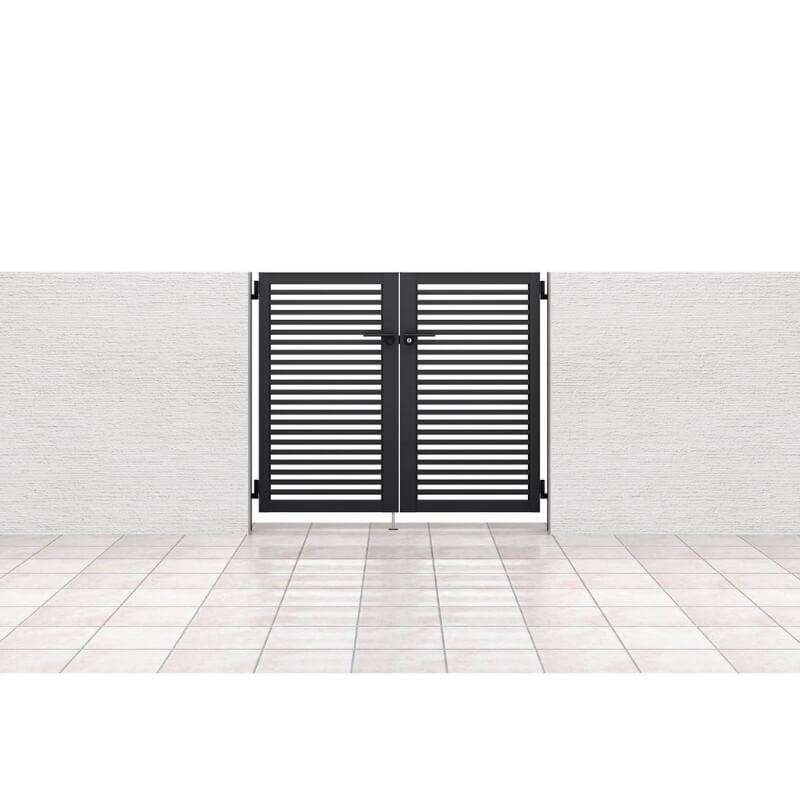 LIXIL 開き門扉AB YR3型 両開き 柱使用 呼称06-10 扉寸法W1200(600+600)×H1000mm リクシル 開き門扉 おしゃれ シンプル リフォーム : リフォームお ...