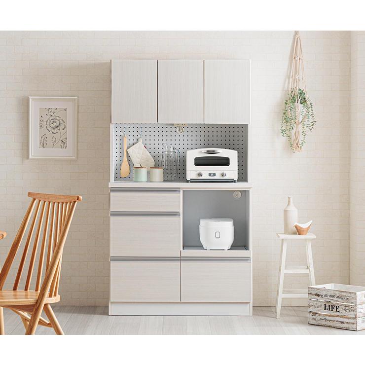 食器棚 レンジ台 キッチンボード 完成品 幅98cm 引き出し付き おしゃれ 収納 カップボード 食器収納 国産 日本製 : 大川家具ドリームランド - 通販 - Yahoo!ショッピング