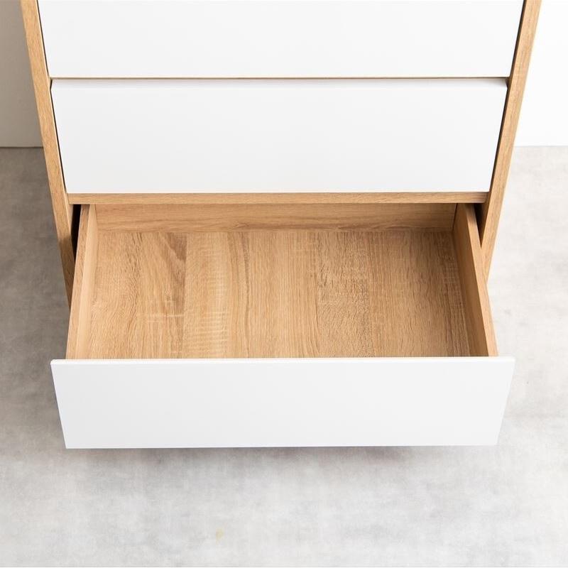 幅60cm Linoa チェスト 4段 ナチュラル／ホワイト 153010 : Dreamrelife Store - 通販 - Yahoo!ショッピング