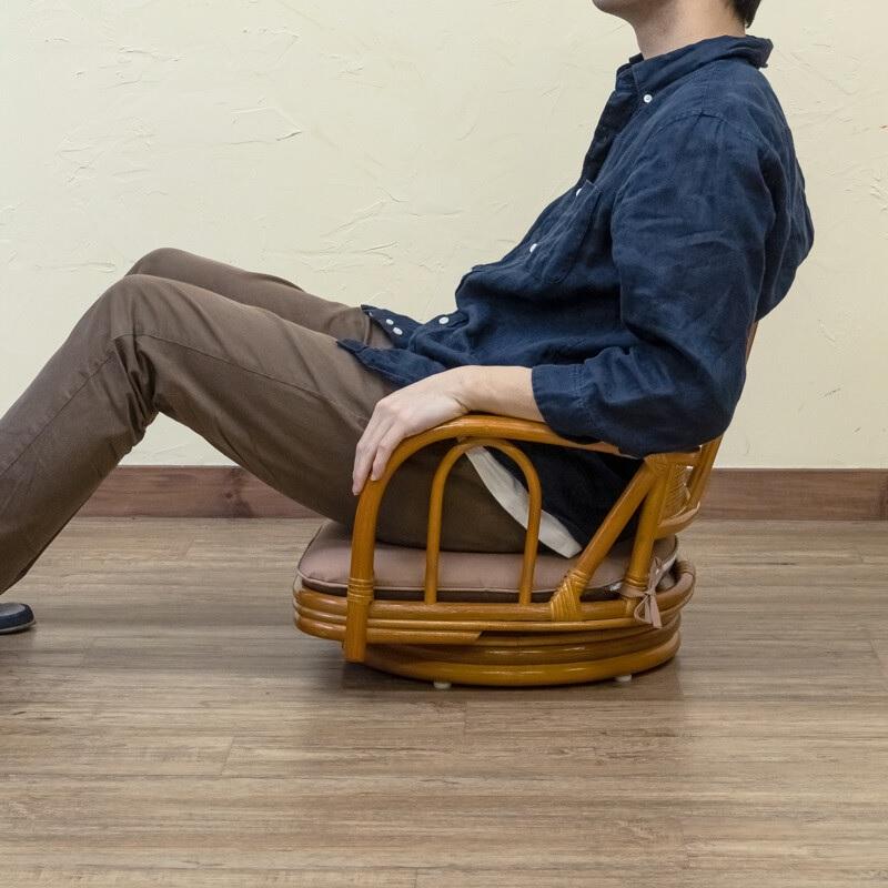 ラタン 回転座椅子 ロータイプ 1脚 IM-13BR/HN : ドリームリライフショップ - 通販 - Yahoo!ショッピング