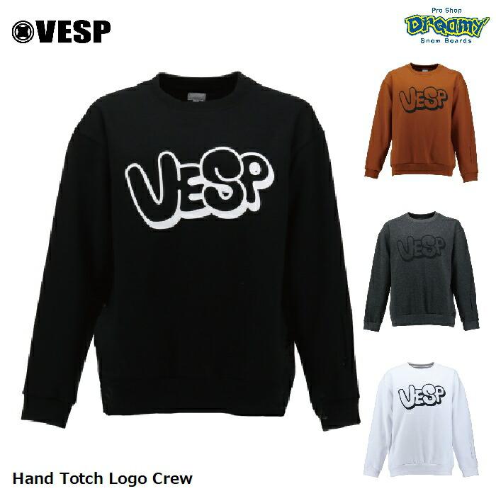 VESP べスプ Hand Totch Logo Crew VPMS1025 スウェット クルーネック アームポケット ロゴ プリント ポリ ...