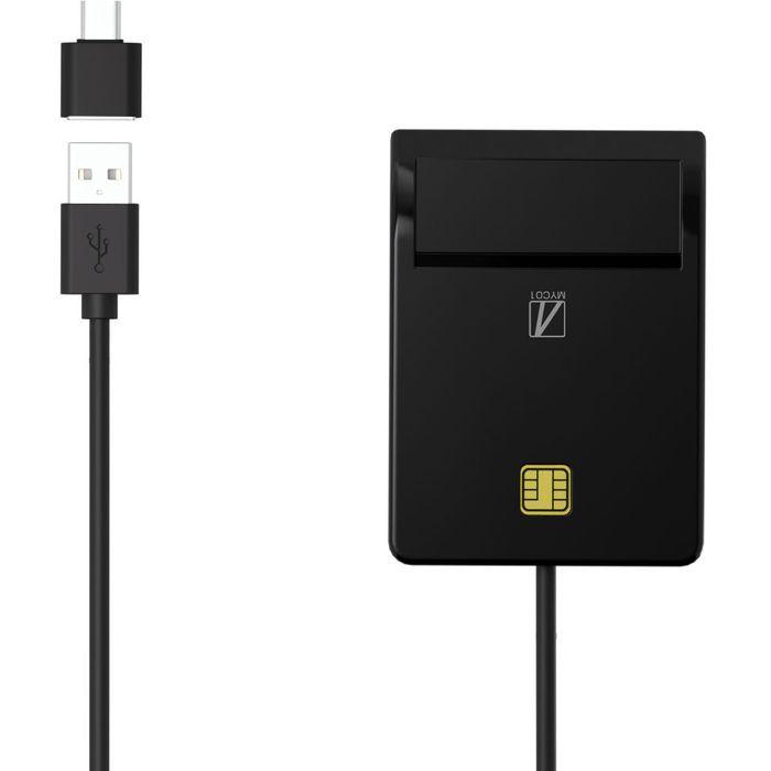 USB A/TypeC接続対応ICカードリーダー e-TAX マイナポータル対応 確定申告 AREA SD-MYC01-B : スマホカバー専門店 ドレスマ - 通販 - Yahoo!ショッピング