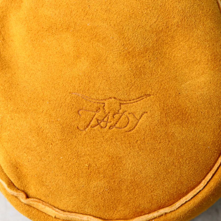 TADY&KING ディアスキンコンチョ付巾着バッグ キャメル大 タディ TADY&KING ディアスキンコンチョ付巾着バッグ キャメル大 タディ