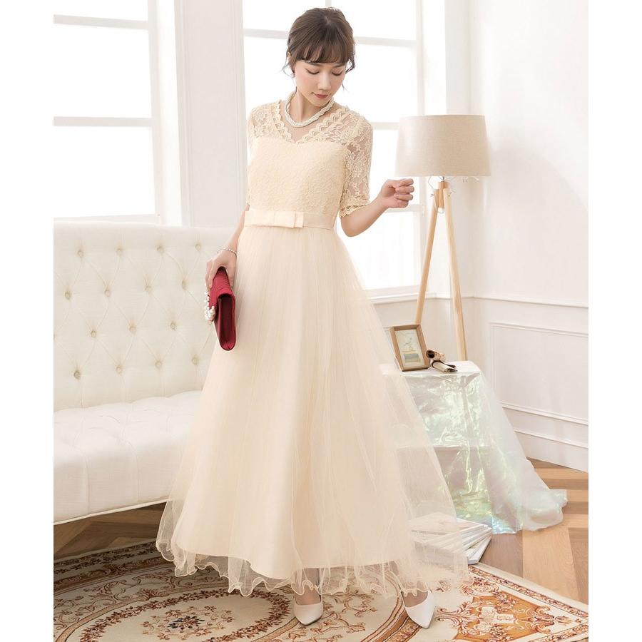 DRESS+ パーティードレス ロング丈 大きいサイズ 結婚式 袖あり DRESS+ パーティードレス ロング丈 大きいサイズ 結婚式 袖あり