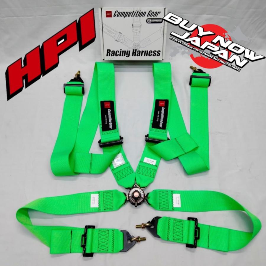 【在庫あり・送料無料】HPI FIA規格公認 4点式レーシングハーネス 助手席側(バックル外側 Lh) 2023年製造 蛍光グリーン HPRH-5000GN-L : DRIFT NOW ...
