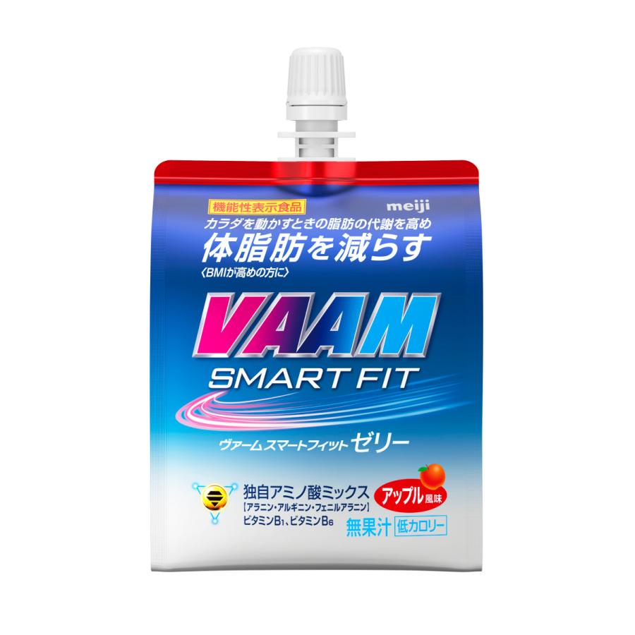 VAAM スポーツドリンク ゼリー ゼリー飲料 バーム ヴァーム ウォーター 明治 SMART FIT アップル風味 180g×24本 （機能 ...