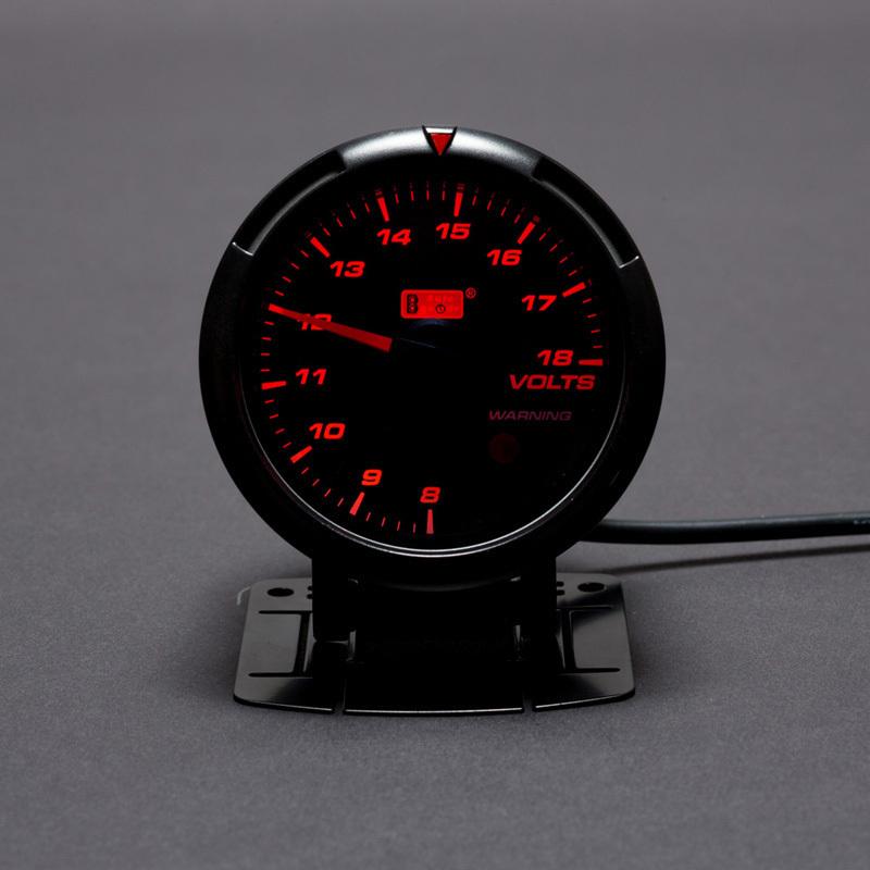 オートゲージ 430シリーズSM2 電圧計 60Φ アンバーレッド/ホワイトLED ワーニング 日本製モーター 1年保証 追加メーター ...