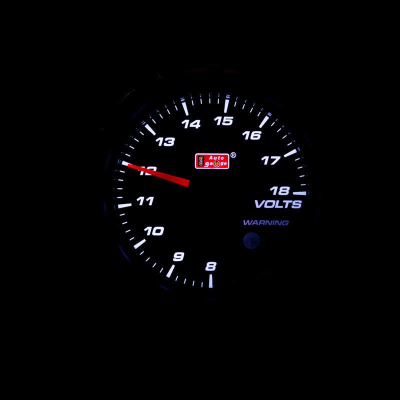オートゲージ 430シリーズSM2 電圧計 60Φ アンバーレッド/ホワイトLED ワーニング 日本製モーター 1年保証 追加メーター ...
