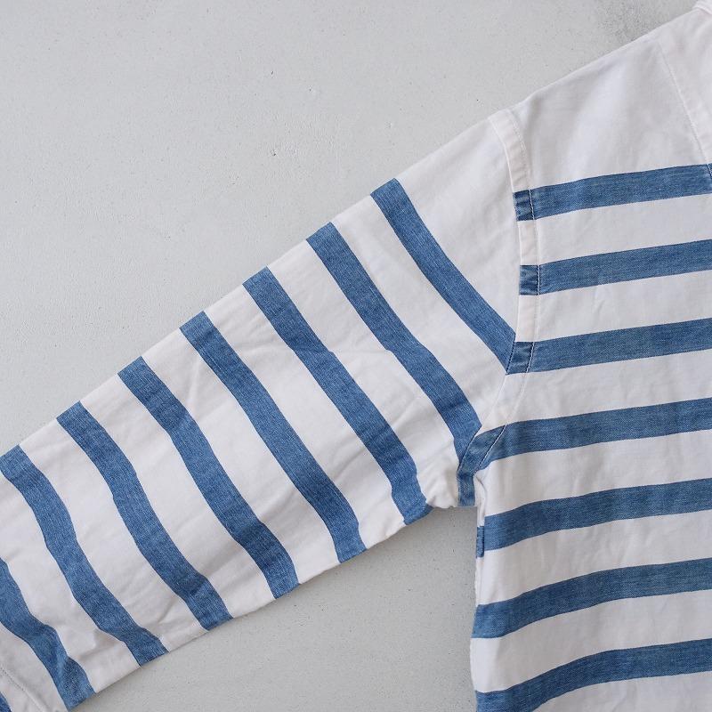 45アールピーエム 45rpm U9 *コットンボーダープルオーバーシャツ*2ブラウス綿トップスショールカラー(1-2307-231)【30H32】 : ブランド古着買取drop - 通販 ...