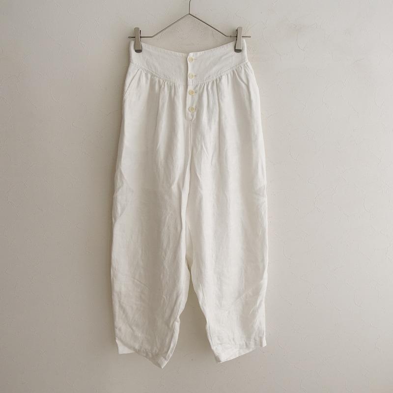 Porter des boutons（ポルテデブトン） *リネンジャガードパンツ*ホワイト白ボトムス麻テーパード(1-2312-216)【82L32】 : ブランド古着買取drop - 通販 ...