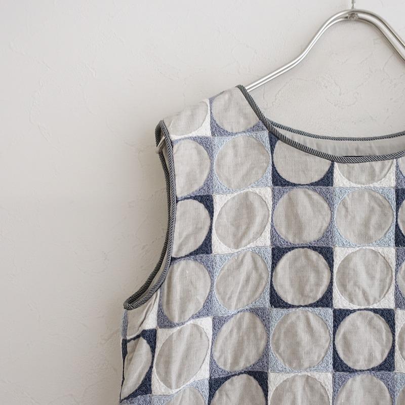 mina perhonen //【定価7.2万】ミナペルホネン *pallo 刺繍ノースリーブワンピース*36ドレススリーブレス(1-2401-173)【13A42】 : ブランド古着買取 ...