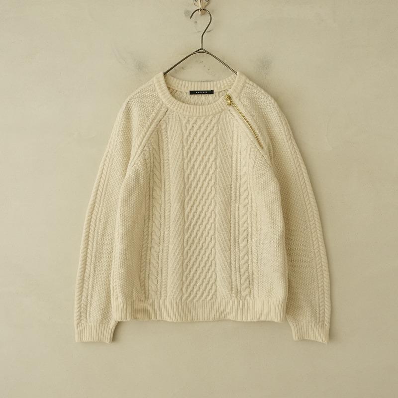 MACPHEE マカフィー *サイドジップニット*Sアラン編みセーター MACPHEE マカフィー *サイドジップニット*Sアラン編みセーター