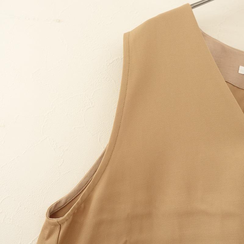 ベーシックアンドアクセント BASIC AND ACCENT *Vネックノースリーブブラウス*ベージュ綿混トップス(1-2411-487)【62L42】 : ブランド古着買取drop - 通販 ...