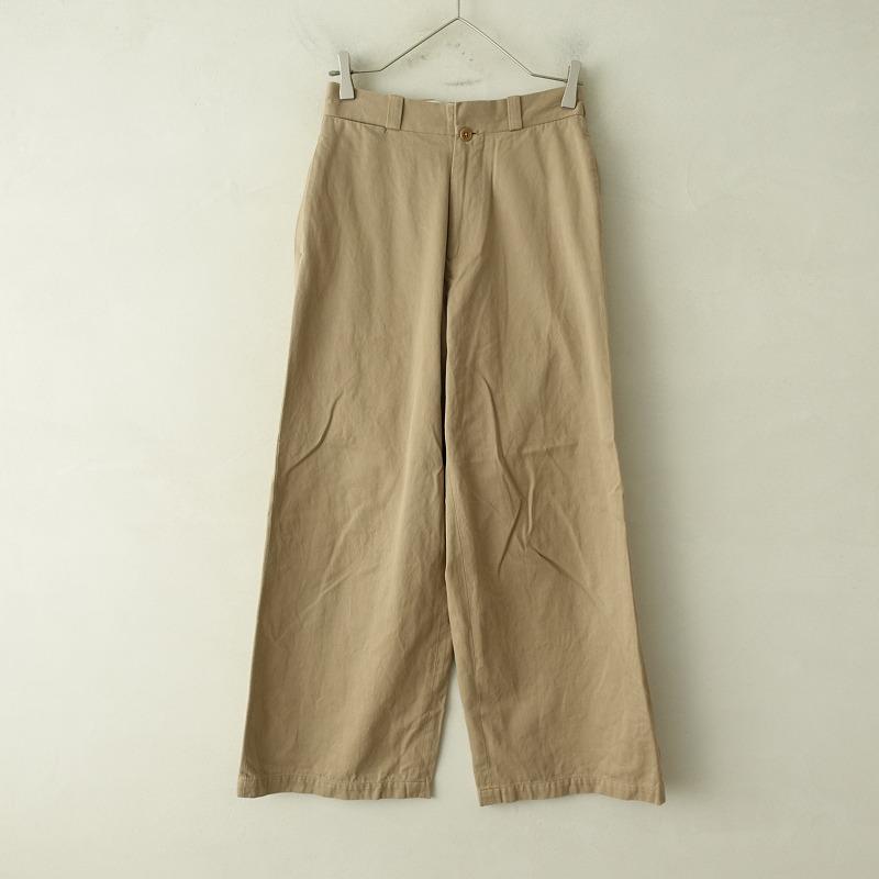 ヤエカ YAECA *176203 チノクロスワイドパンツ*28ボトムス綿ベージュコットントラウザーズ(1-2501-65)【50B52】 : 1-2501-65 : ブランド古着買取drop ...