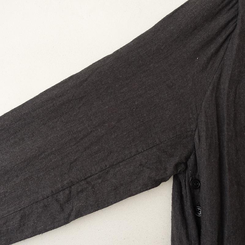 YAECA ヤエカライト WRITE *97753 ラップワンピース*ドレスチュニックコットンラミーチャコールグレー(1-2504-84)【40E52】 : ブランド古着買取drop - 通販 ...