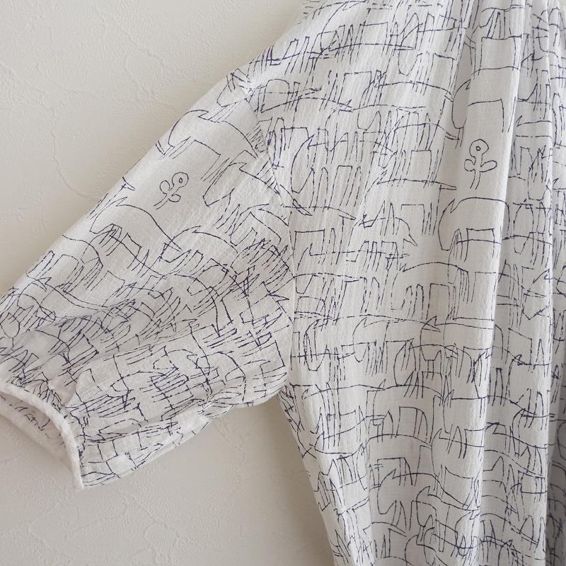 ミナペルホネン mina perhonen *treasureドビープリントドレス*38ワンピース薄手綿総柄ワイド0523(10-2305-129)【13E32】 :10-2305-129 ...