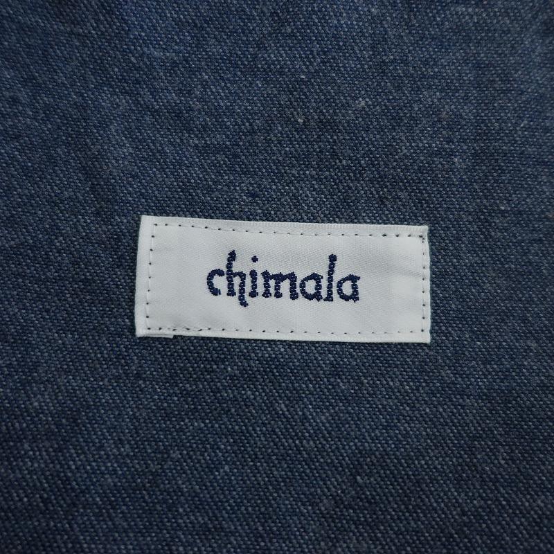 chimala（チマラ） *ドローストリングテーパードデニムパンツ*Mコットンインディゴライトブルーボタンフライイージーパンツ0422 ...