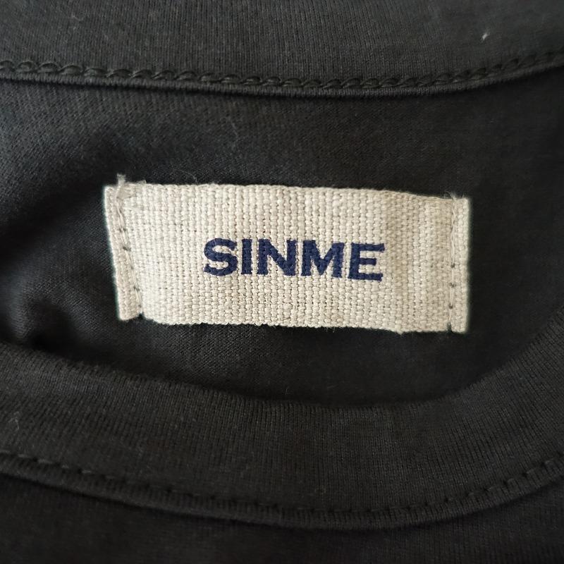 【定価3.5万】シンメ SINME *Tシャツワンピース*Fコットンカットソー×タフタ墨黒×暗紺切替ギャザー半袖0922(2-2209-114)【52I22】 :2-2209-114:ブランド ...