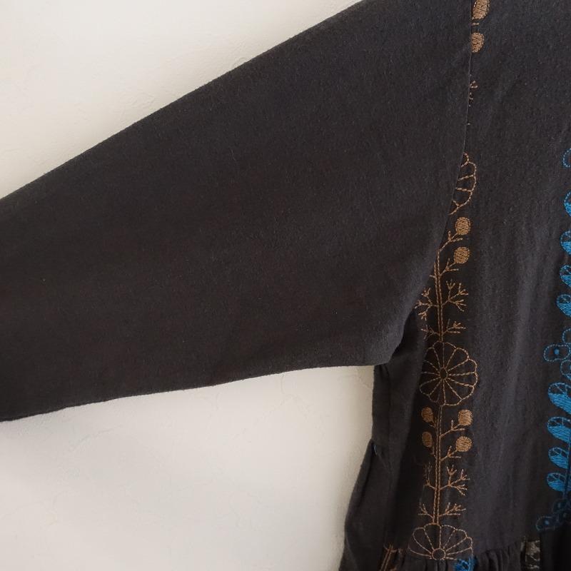 marble SUD マーブルシュッド *フラワー刺繍ウエストギャザーワンピース*コットンフランネルチャコール(2-2305-272)【13E32】 : ブランド古着買取drop - 通販 ...