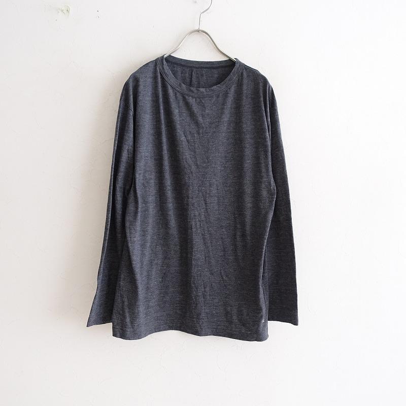 45R フォーティファイブアール *クルーネックロングスリーブカットソー*3チャコールグレー杢Tシャツ45rpm(2-2403-456 ...