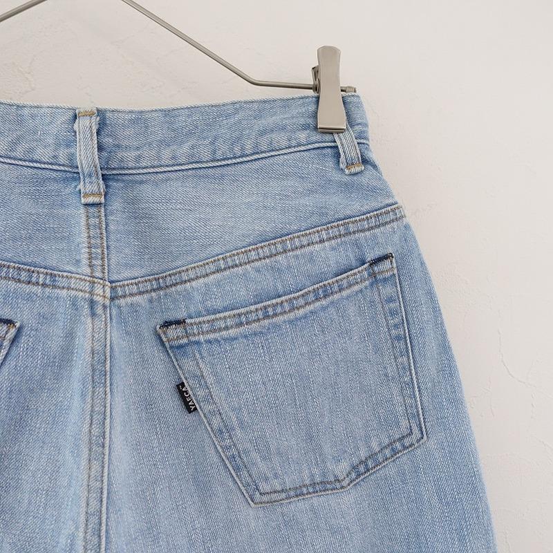 YAECA（ヤエカ） *ワイドテーパードデニムパンツ9-12U*28セルビッチユーズド加工ライトブルーボタンフライ綿(2-2408-242)【91I42】 : ブランド古着買取drop ...