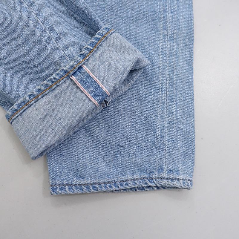 YAECA（ヤエカ） *ワイドテーパードデニムパンツ9-12U*28セルビッチユーズド加工ライトブルーボタンフライ綿(2-2408-242)【91I42】 : ブランド古着買取drop ...