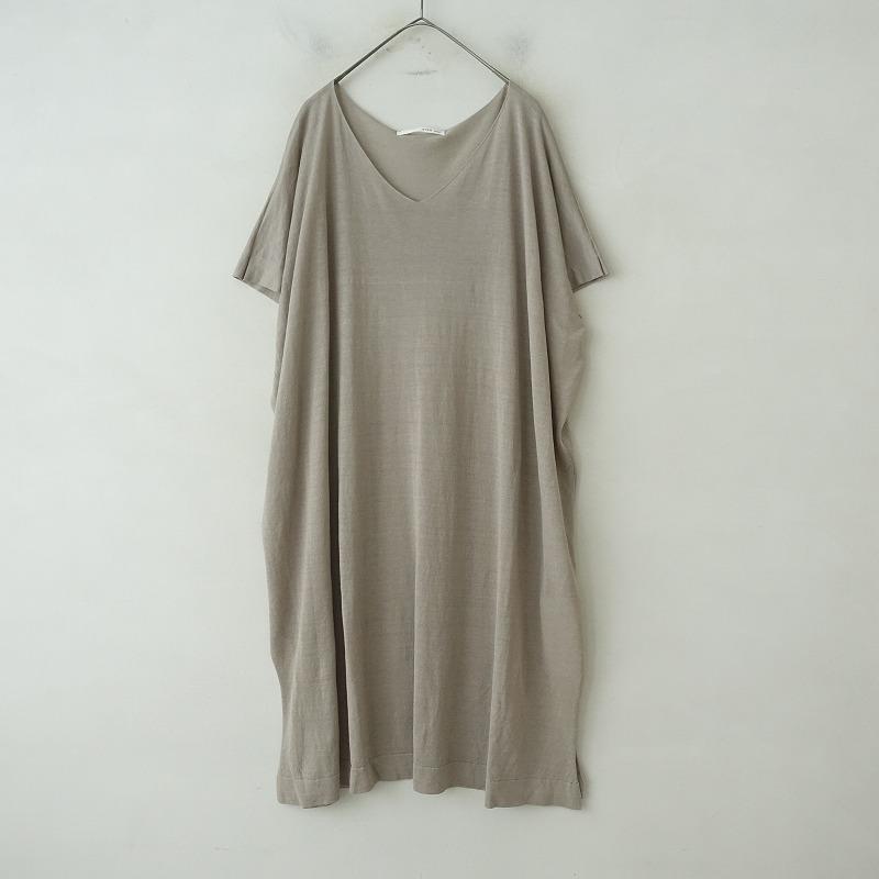 evam eva 【2024】エヴァムエヴァ *linen poncho*Fグレージュ麻ナイロンライトニットVネックプルオーバー(2-2505-309)【21F52】 : ブランド古着買取 ...