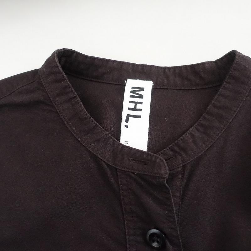 MHL. マーガレットハウエル MARGARET HOWELL *コットンスタンドカラーシャツ*2綿ブラウンブラウス(25-2403-105)【10D42a】 : ブランド古着買取drop ...