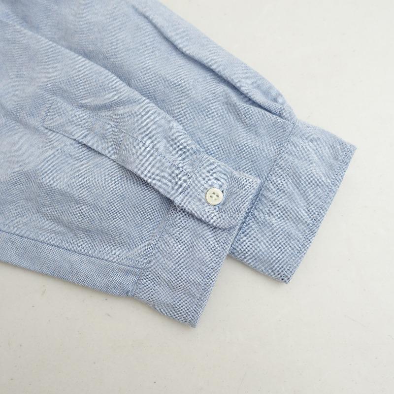 //サンシャインクラウド SUNSHINE+CLOUD *コットンスタンドカラーシャツ*0綿ブルーブラウスgrown in the sun ...