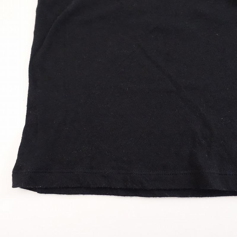 セリーヌ CELINE *コットンカシミヤTシャツ 無地カットソー*S黒 セリーヌ CELINE *コットンカシミヤTシャツ 無地カットソー*S黒