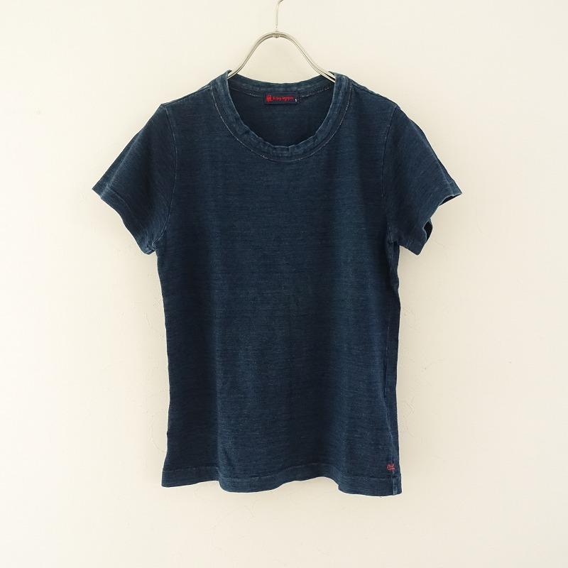 45アールピーエム R by 45rpm *コットン天竺インディゴ染Tシャツ*1綿ネイビー紺カットソー半袖プルオーバー(25-2405-453)【42F42】 : ブランド古着買取drop ...