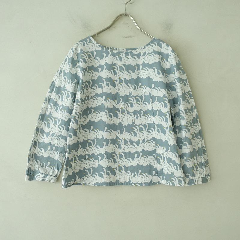 Sally Scott サリースコット *コットンプリント背開きブラウス*11R綿ノーカラーシャツ総柄(25-2408-36)【40I42】 : ブランド古着買取drop - 通販 ...