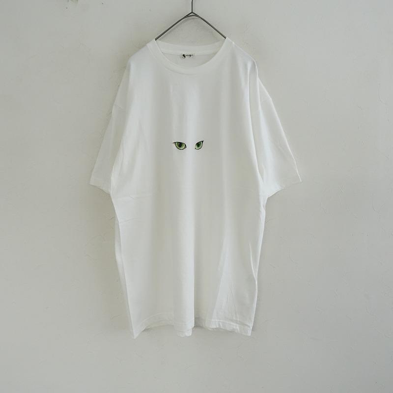 spologum 【美品/ユニセックス】スポロガム SPOLOGUM *CAT’S EYE TEE 刺しゅうTシャツ*XXL綿天竺ホワイト白(25-2502-153)【90C52 ...