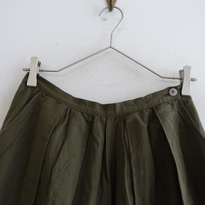 リゼッタ Lisette *リネンコットンタックワイドフレアパンツ*36麻綿グリーンカーキキュロット(25-2504-424)【91E52】 : ブランド古着買取drop - 通販 ...