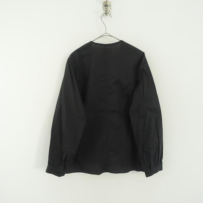 【定価1.5万】TANDEY オローネ *メラニーシャツ*コットン綿ブラック黒サイドギャザーブラウストップス(25-2605-334 ...