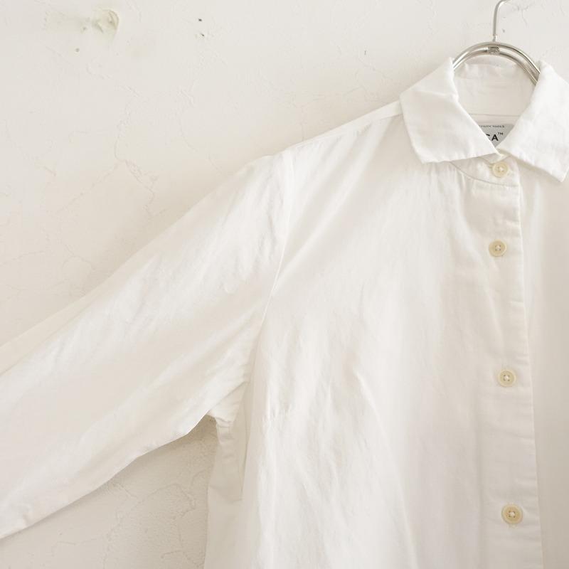 YAECA 【定価2.8万】ヤエカライト WRITE *No.161213 Long Shirt One-piece*Sコットンリネンドレス ...