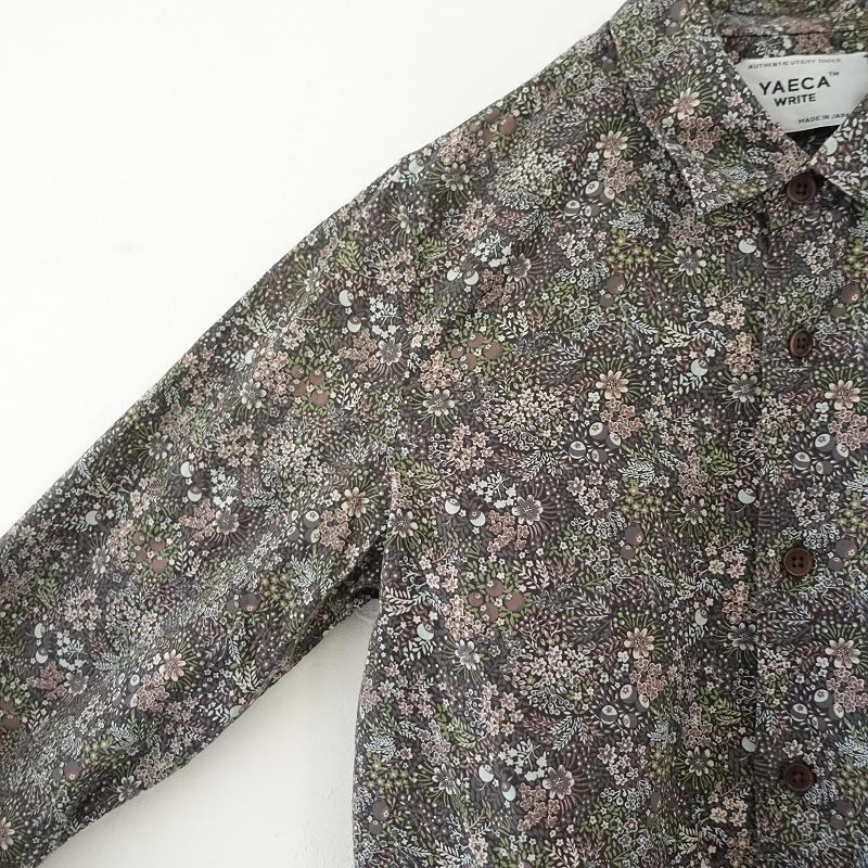 YAECA 【定価2.3万】ヤエカライト WRITE *No.97151 Liberty Button Shirt elderberry *S ...