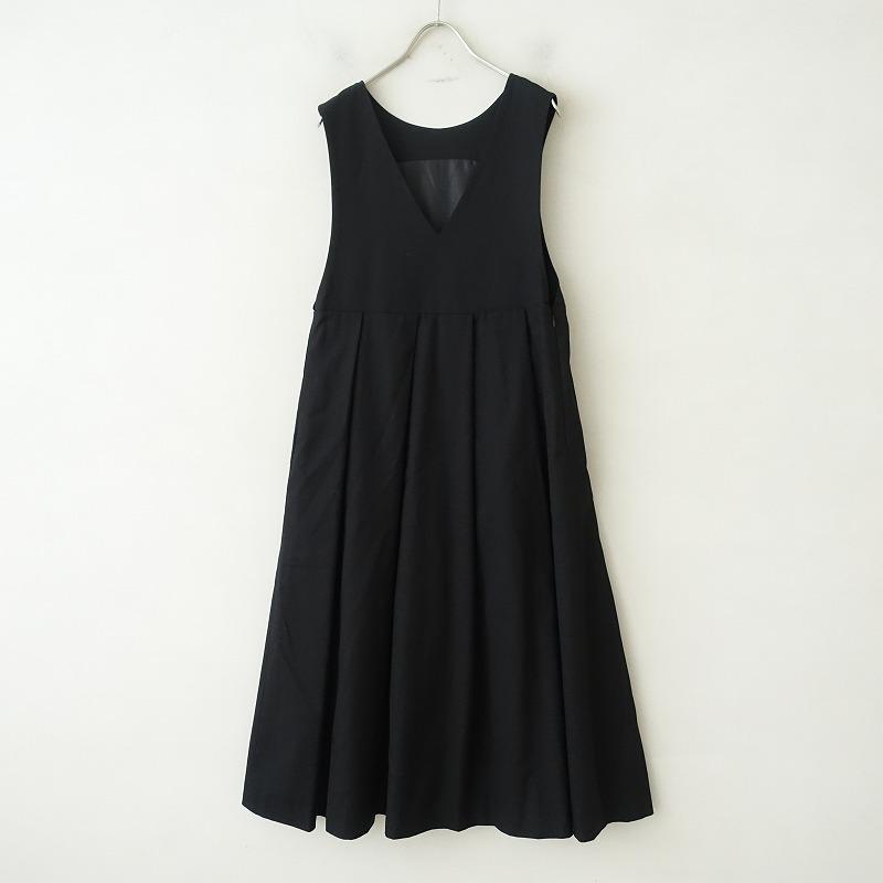 KBF ケービーエフ *BIGプリーツジャンパースカート*1薄手ツイル切替Vネックドレス2WAY裏地付きブラック(27-2407-149)【13H42】 : ブランド古着買取drop - 通販 ...