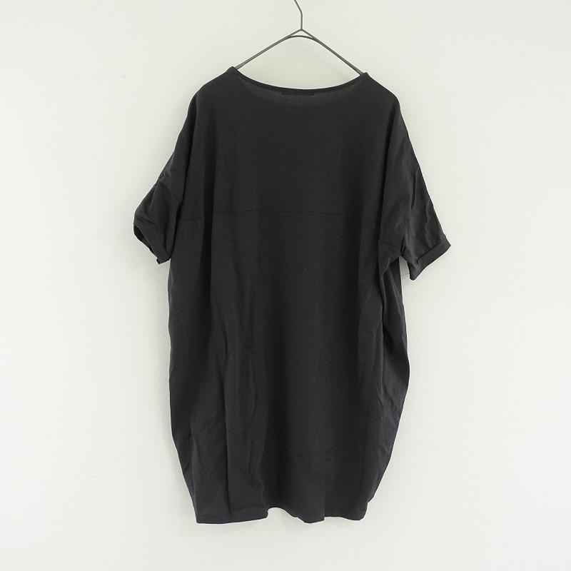 ミズイロインド mizuiro-ind *コットンカットソー半袖チュニック*薄手シャツプルオーバーチャコールグレー(27-2407-72)【61H42】 : ブランド古着買取drop - 通販 ...